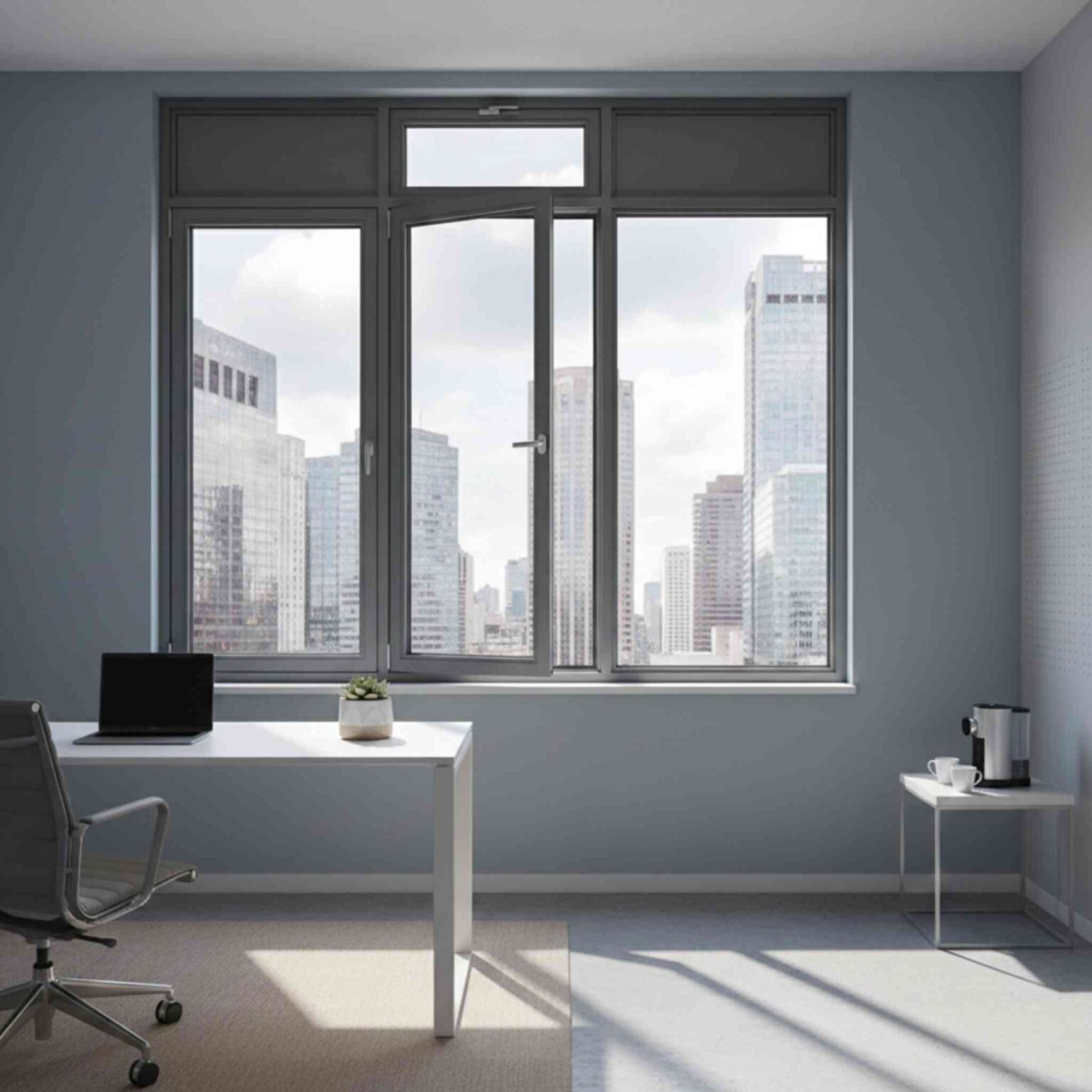 Noise-Reducing Aluminium Windows for Office Buildings